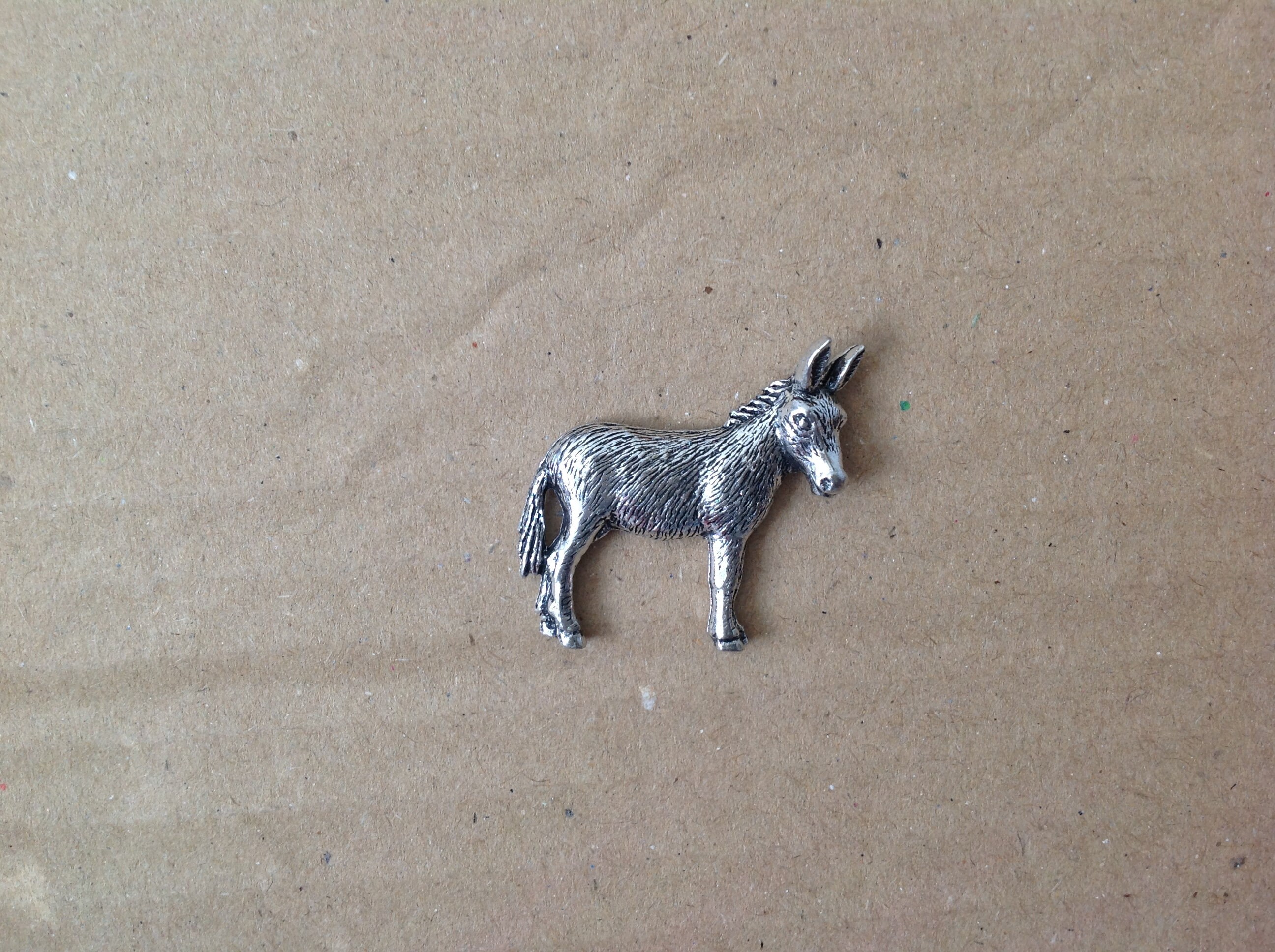 Donkey Silver Pewter Pin Badge With A Velveteen Gift Bag | Etsy