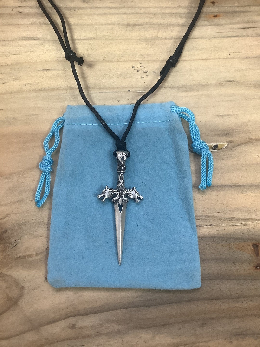 Celtic Silver Pewter Spirit Sword Pendant on A Adjustable Cord 293 - Etsy