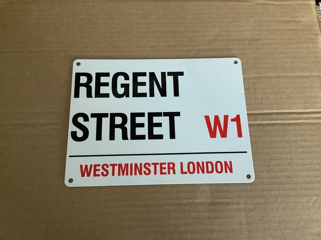 Regent Street London Metal Wall Hanging Street Sign - Etsy