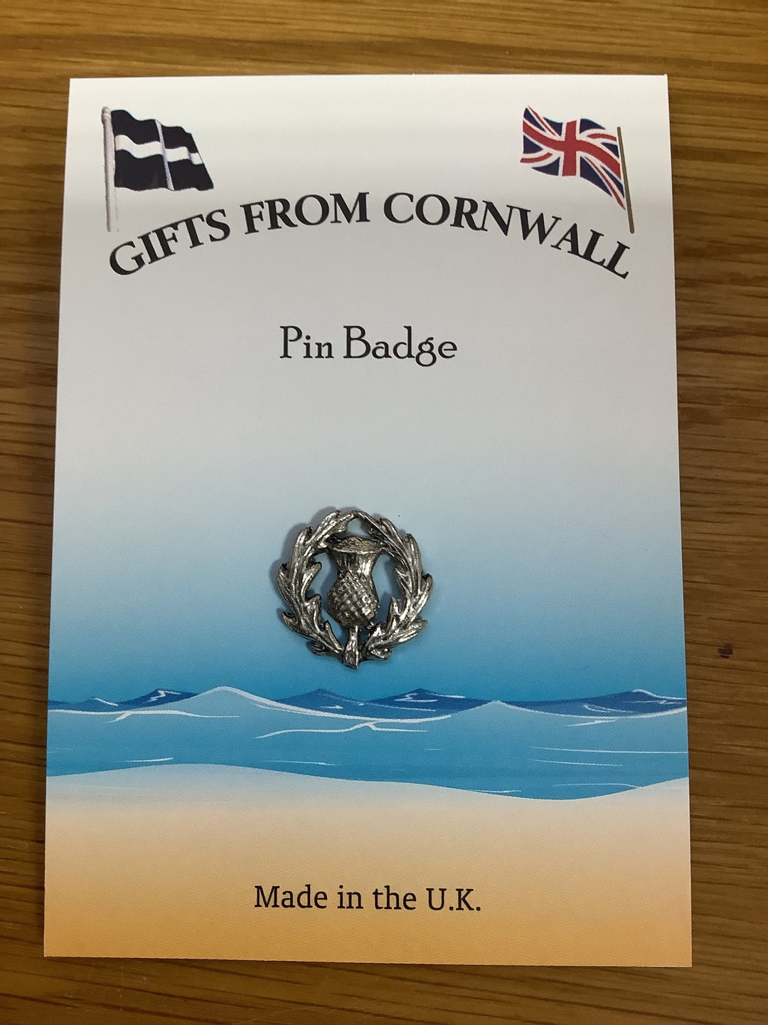 Scottish Thistle Silver Pewter Pin Badge P - Etsy