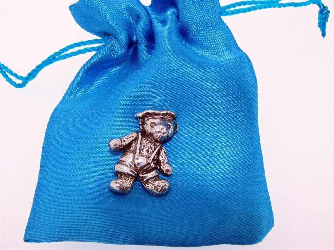 Boy Teddy Bear Pewter Pin Badge - Etsy