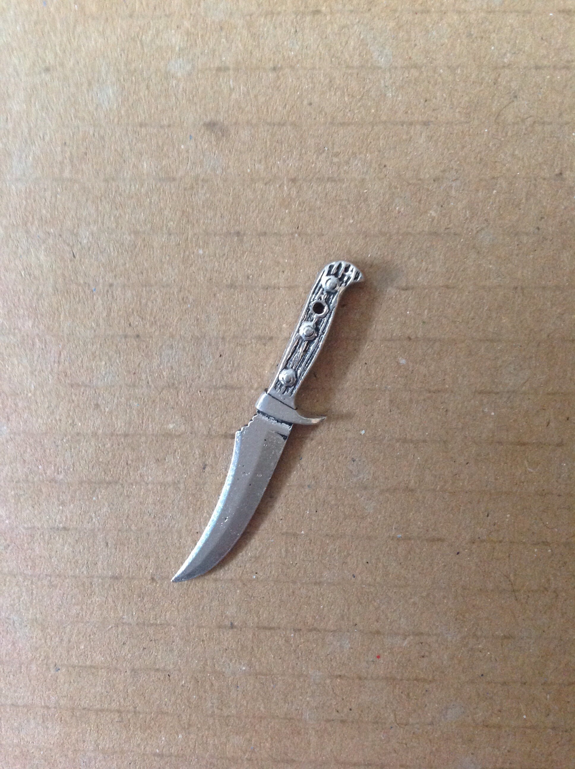 Hunting Knife Silver Pewter Pin Badge | Etsy