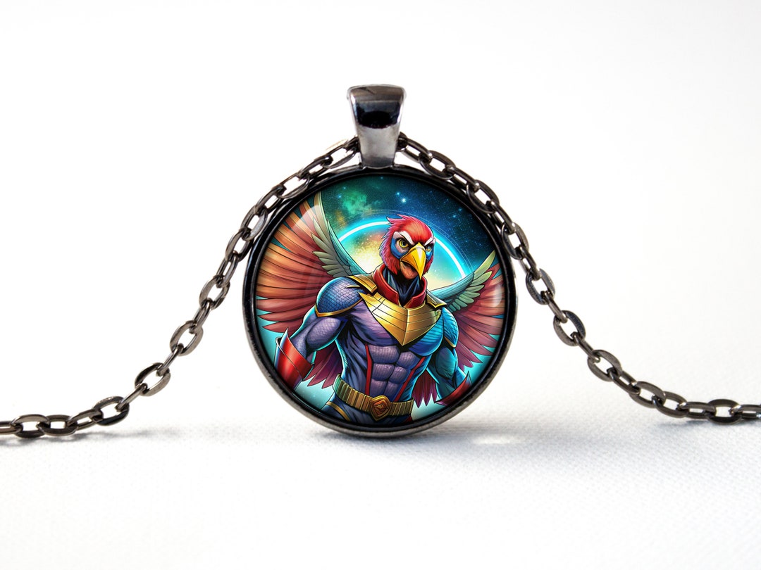 Parrot Necklace Superhero Parrot Jewelry Fantasy Pendant Boyfriend Gift ...