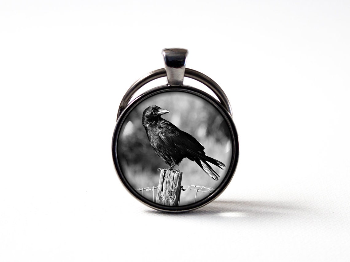 Raven Keyring Crow Keychain Black Bird Crow Jewellery Raven | Etsy