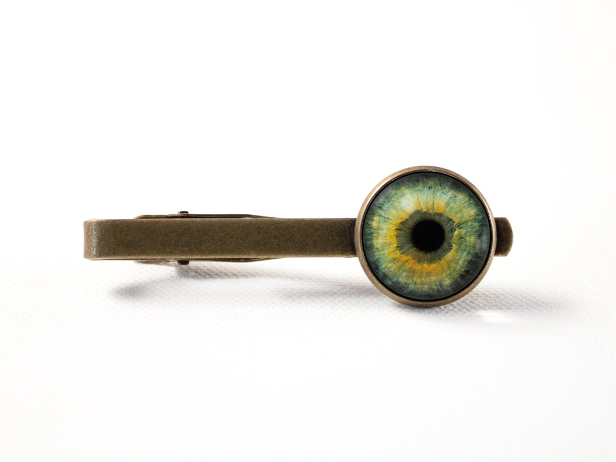 Green Eyes Tie Bar Eye Tie Clip Ophthalmologist Gift Human Eye Eyeball ...