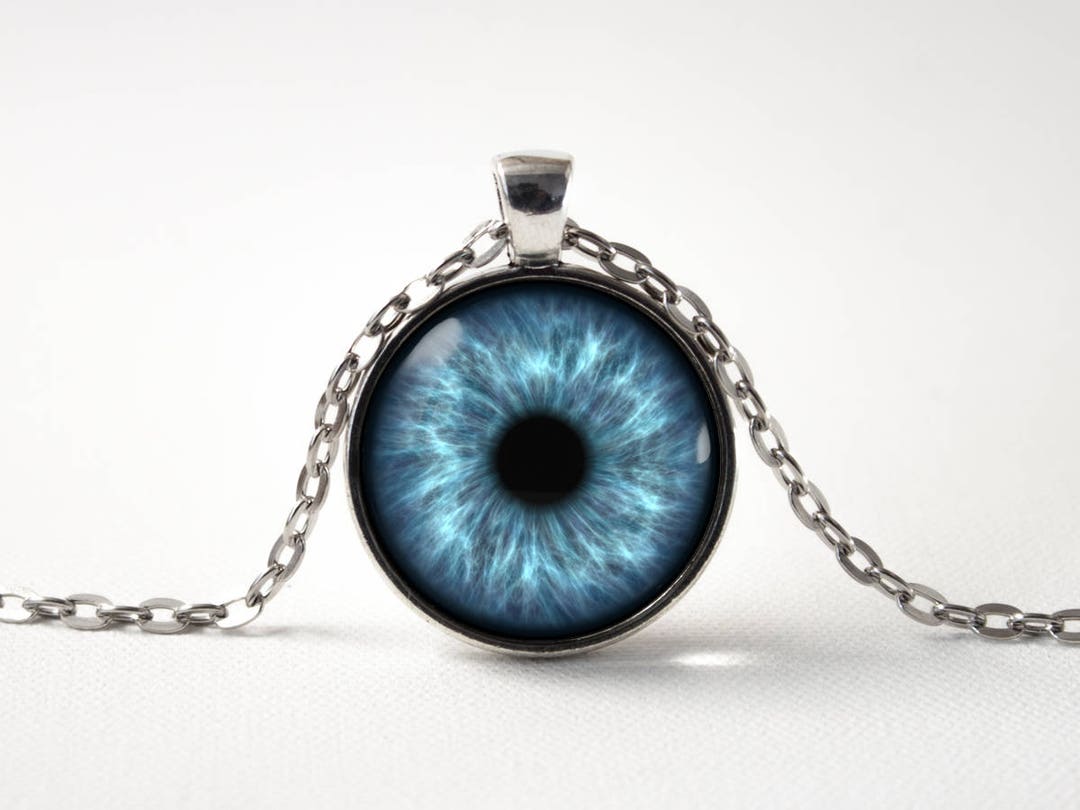 Eye Pendant Human Eye Blue Eye Necklace Eye Jewelry Blue Eye Pendant ...