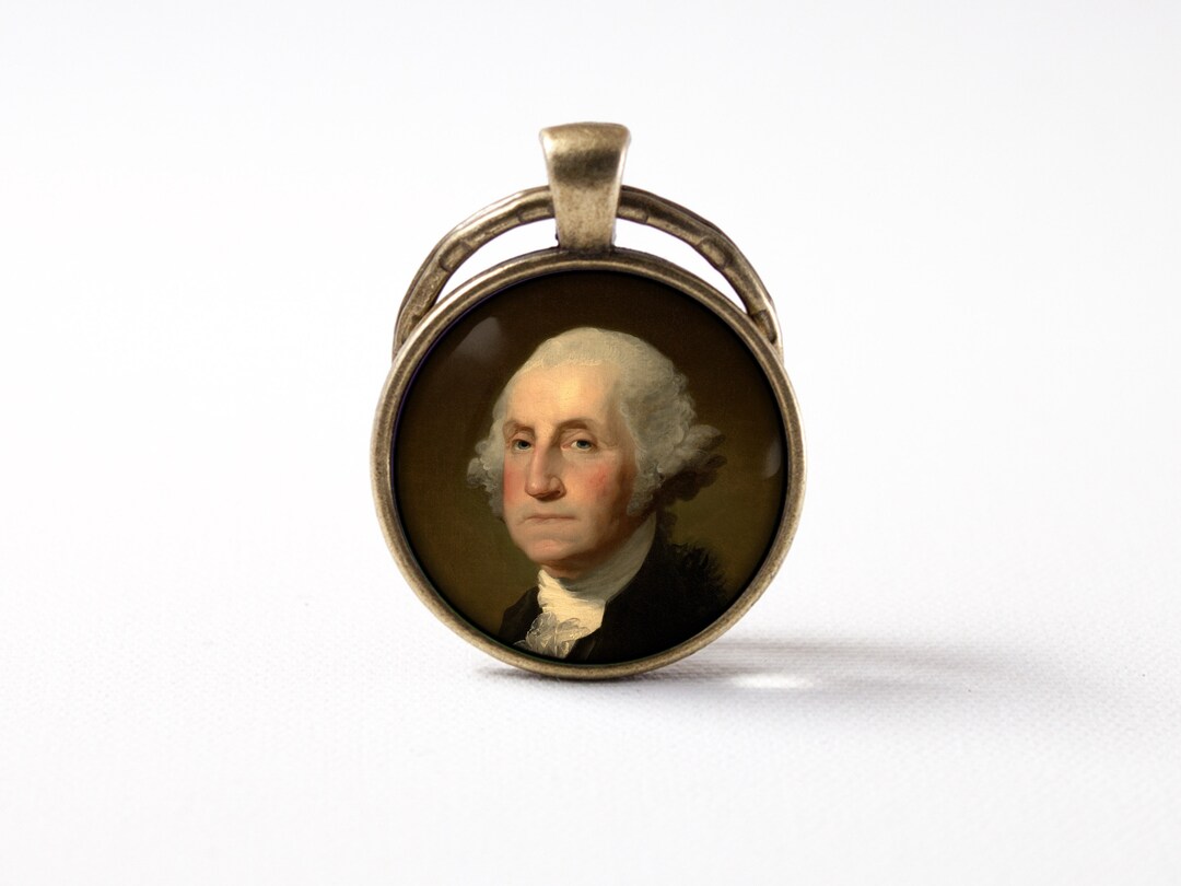 George Washington Keychain President Key Ring Historical Gift USA ...