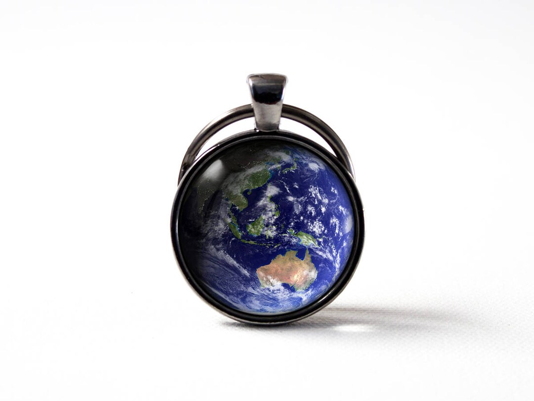 Planet Earth Keyring Earth Keychain Solar System Earth Key Chain Earth ...