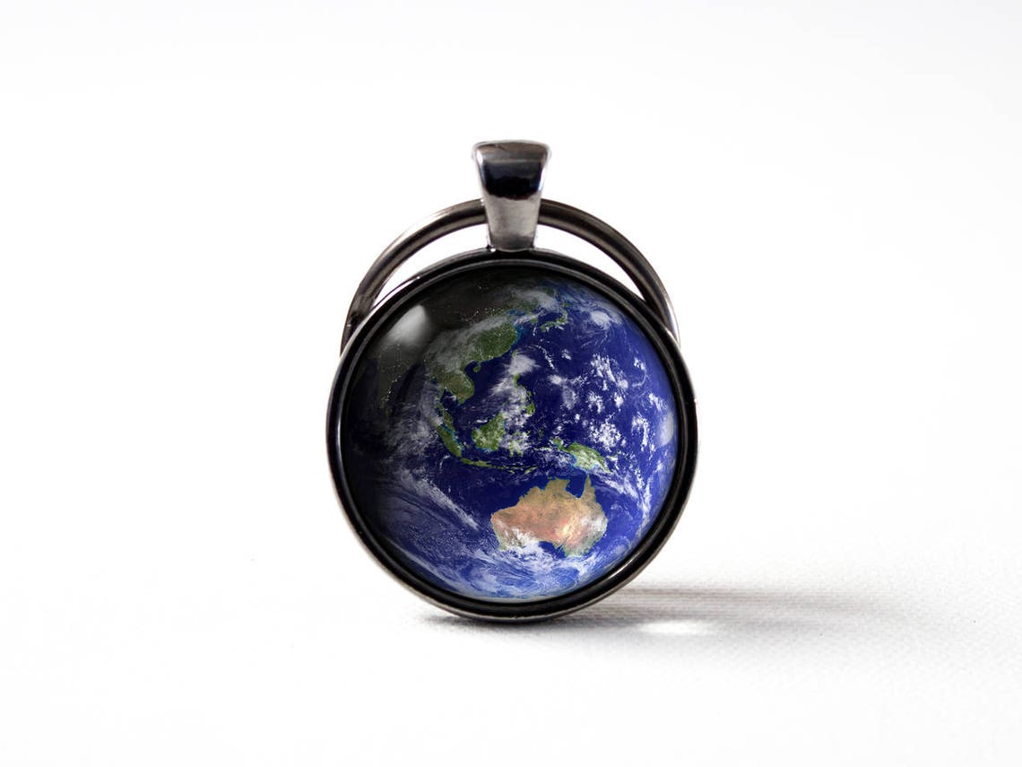 Planet Earth Keyring Earth Keychain Solar System Earth Key | Etsy