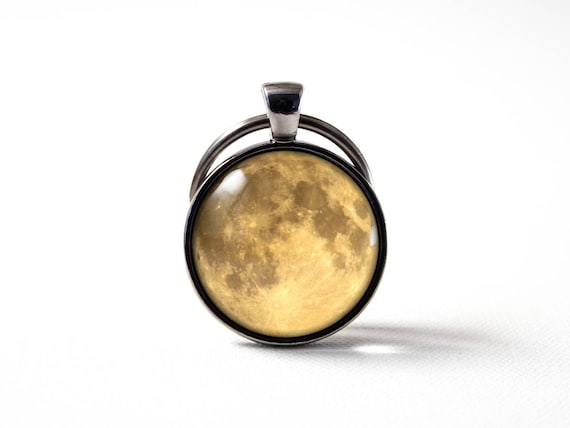 Full Moon Luna Key Ring Gift for Her Gift for Him Keychain | Etsy