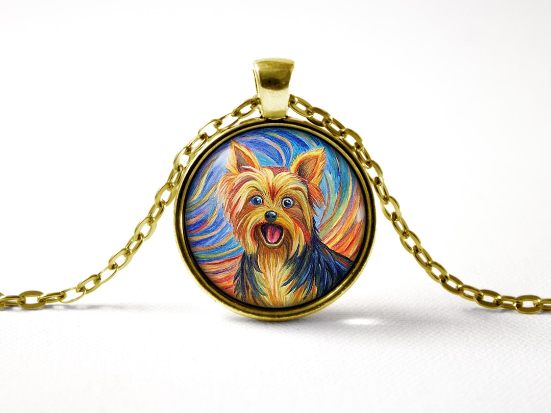 Yorkshire Terrier the Scream Necklace Yorkie Jewelry Yorkie Pendant ...