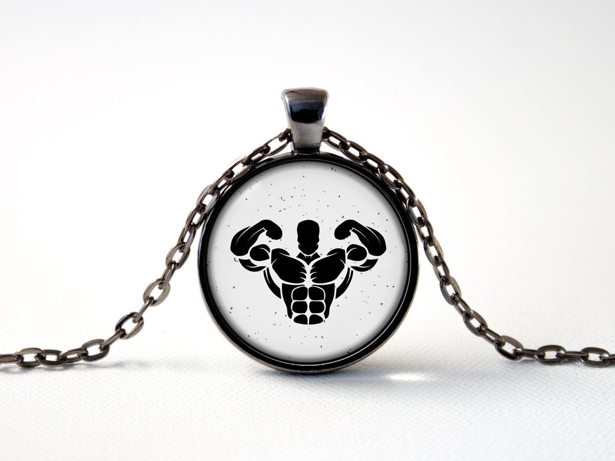 Weight Lifter Necklaces Bodybuilder Fitness Gift Gym Men Pendant ...