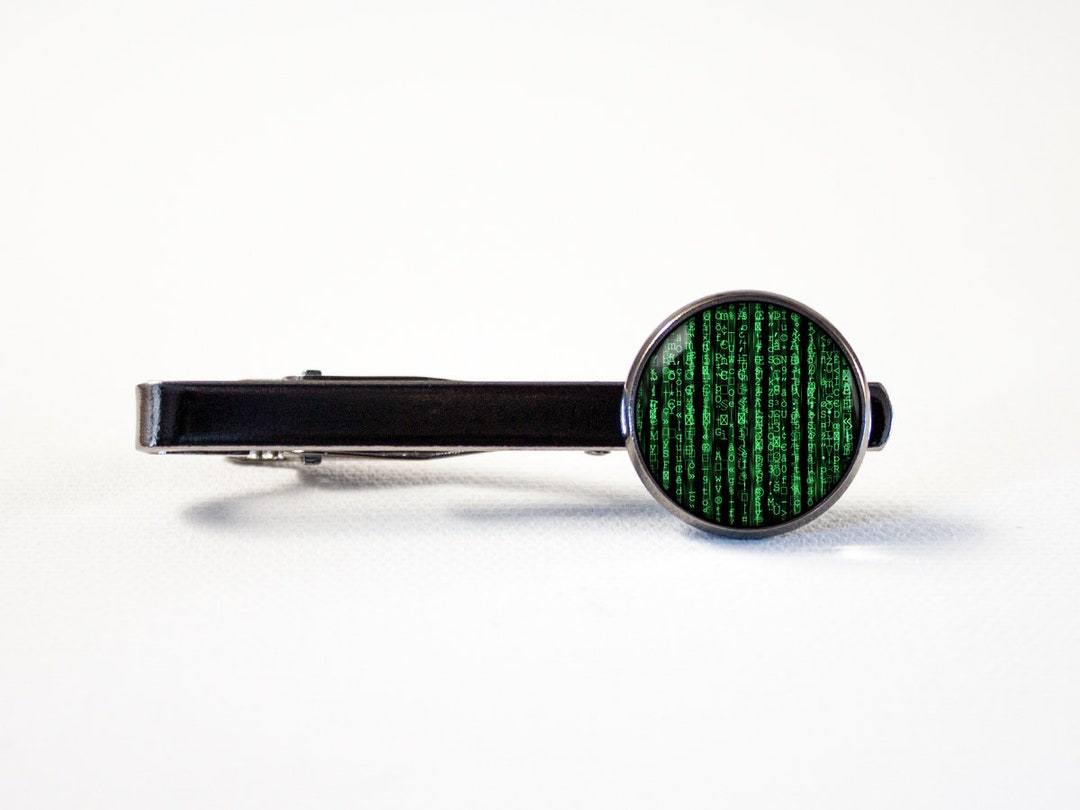 Matrix Code Tie Clip Computer Men Jewelry Sci Fi Tie Bar Matrix ...
