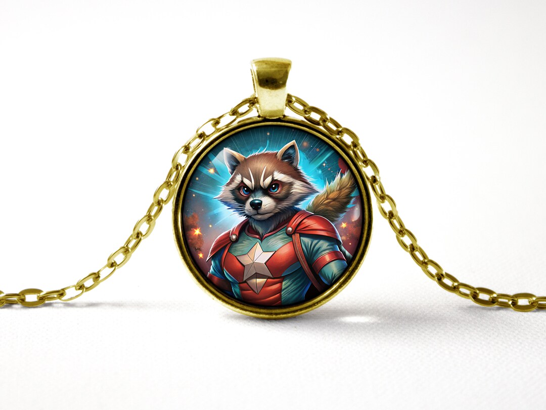 Racoon Necklace Superhero Racoon Jewelry Animal Pendant Boyfriend Gift ...