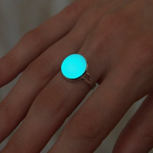 Glow in the Dark Ring - Glowing Ring - Aqua Glowing Ring - Glowing ...