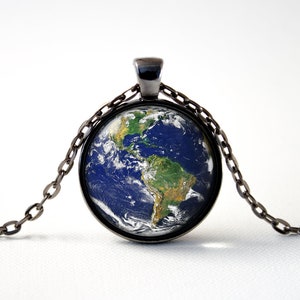 Planets Glass Pendant Solar System Earth Keychain Keyring Earth Key ...