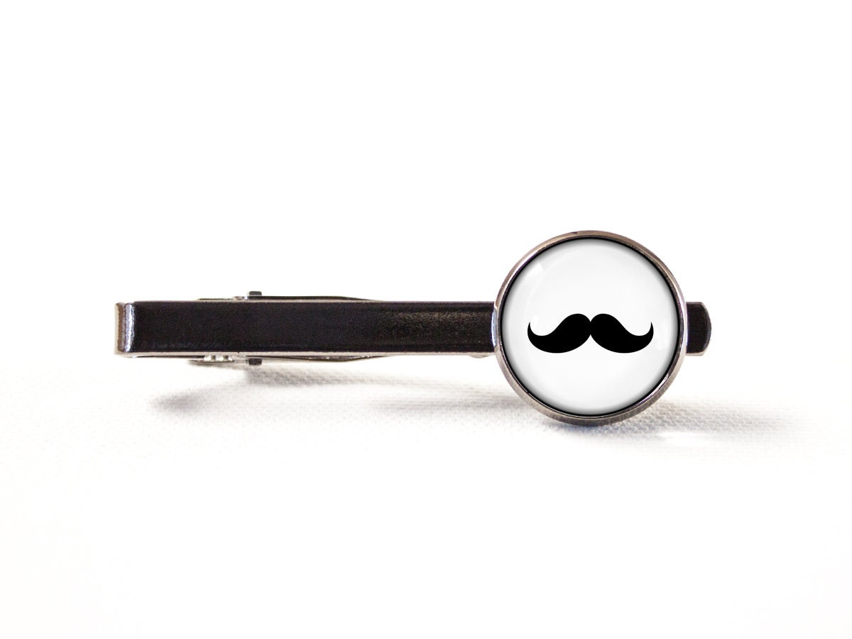 Mustache Tie Clip Fathers Day Men Jewelry Mustache Tie Bar Husband Gift ...
