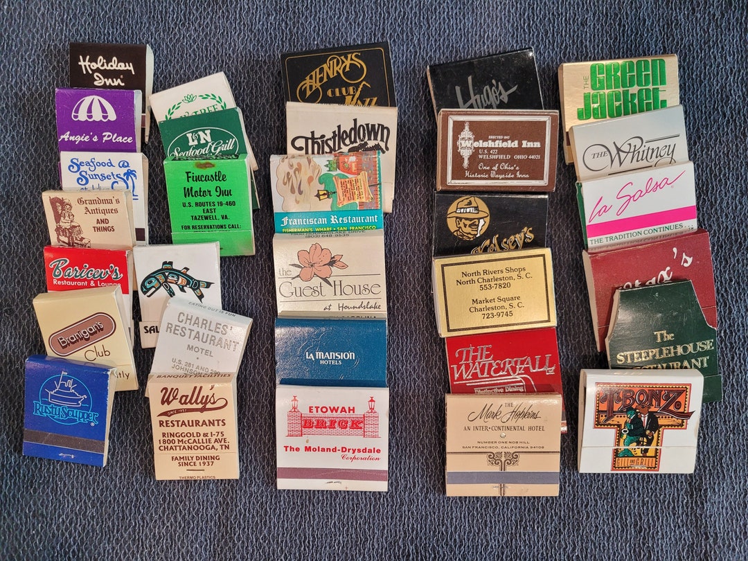 Assorted Matchbooks, Nationwide Locations - 10 Unstruck Books per Order ...