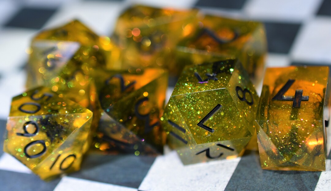 All Hallow's Eve Sharp-edge Dnd Dice Set - Etsy