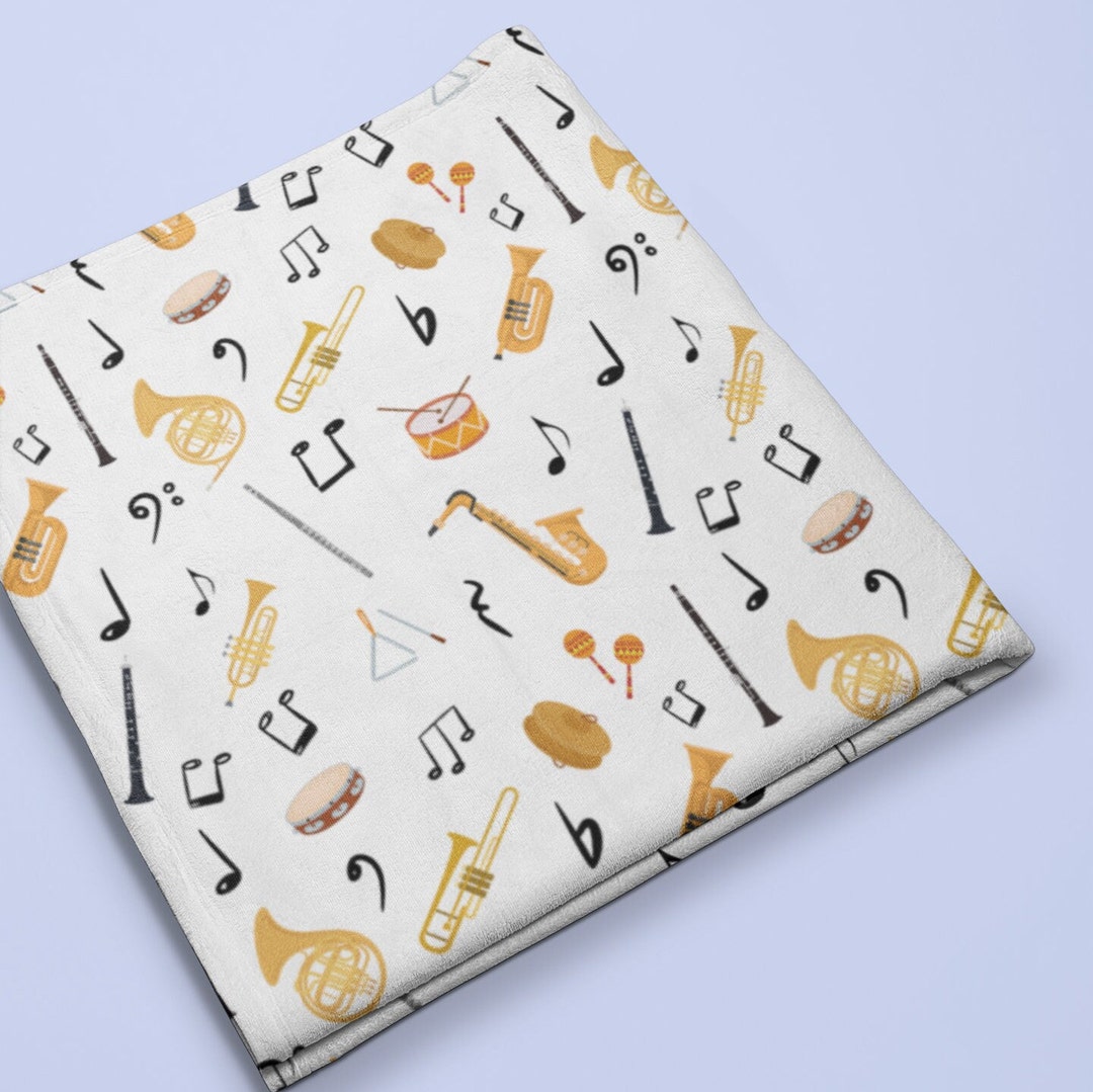 Musical Instrument Blanket, Gift for Music Teacher, Band Director ...