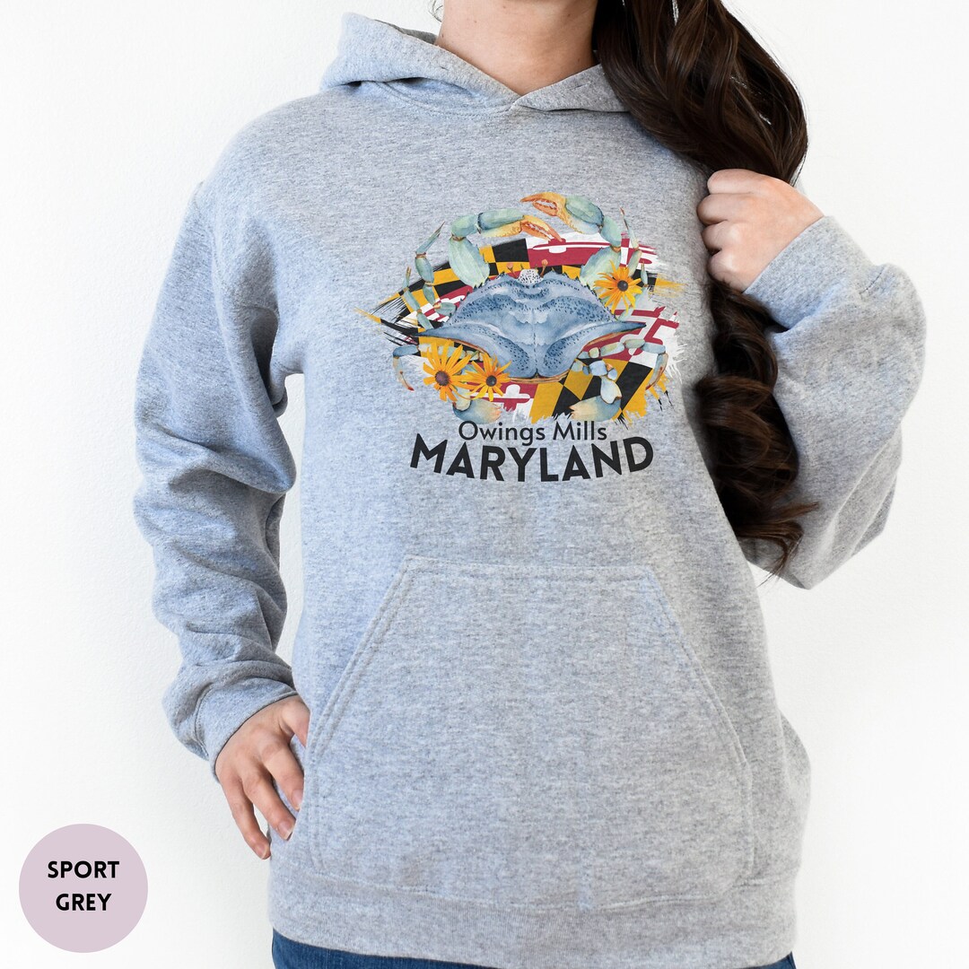 Custom Maryland Hooded Sweatshirt, Personalized Maryland Hoodie ...