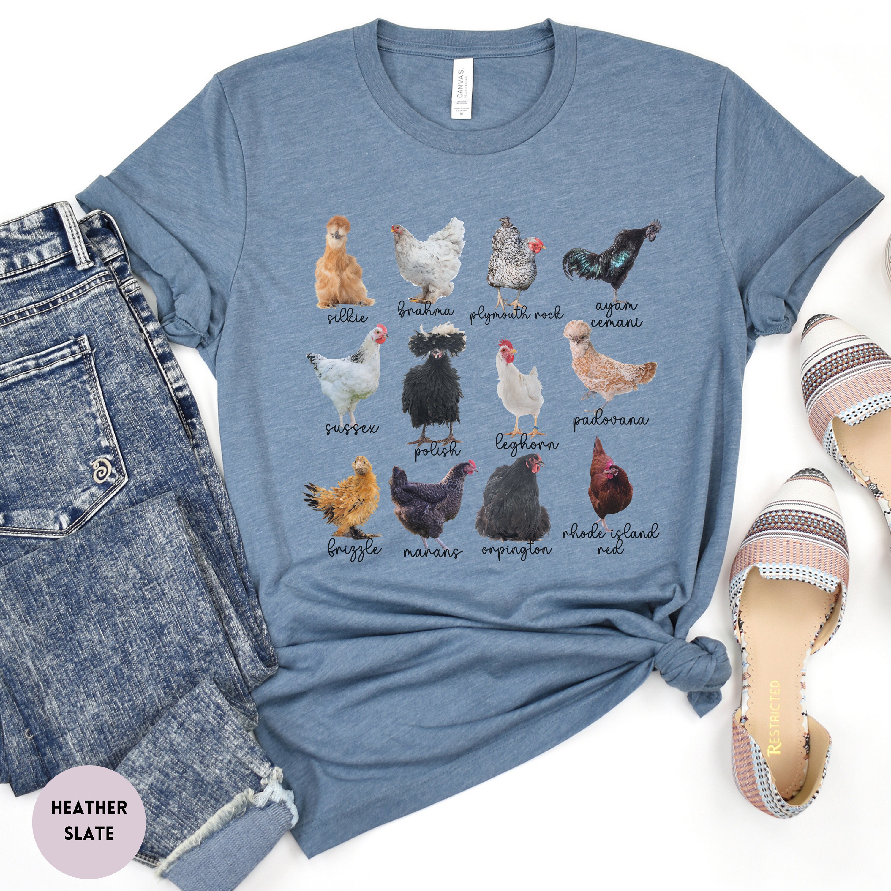 Chicken Breed Shirt, Chicken Lover Gift, Silkie Chicken Tshirt, Gift ...
