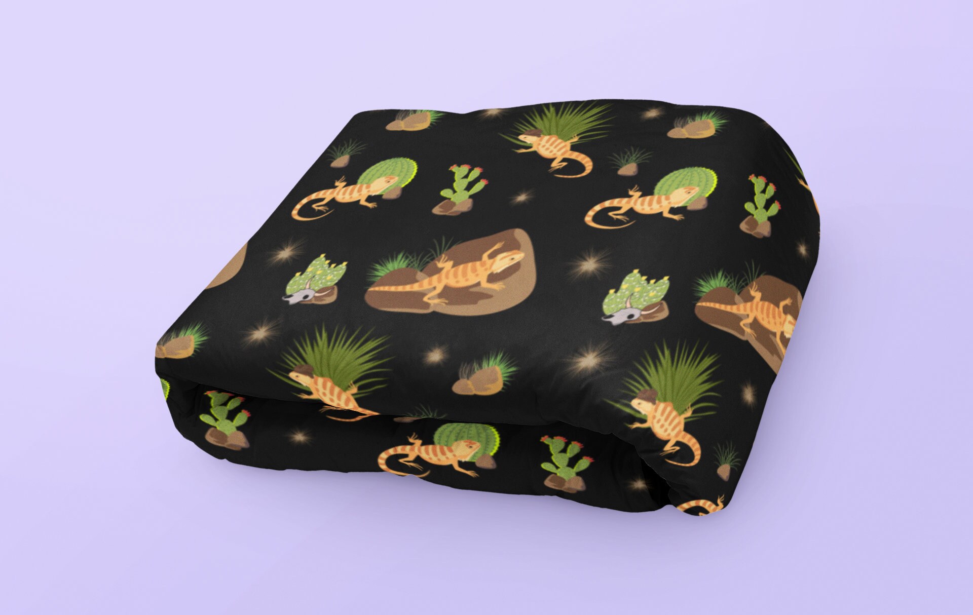 Bearded Dragon Lizard Blanket, Reptile Lover Gift, Velveteen Plush ...