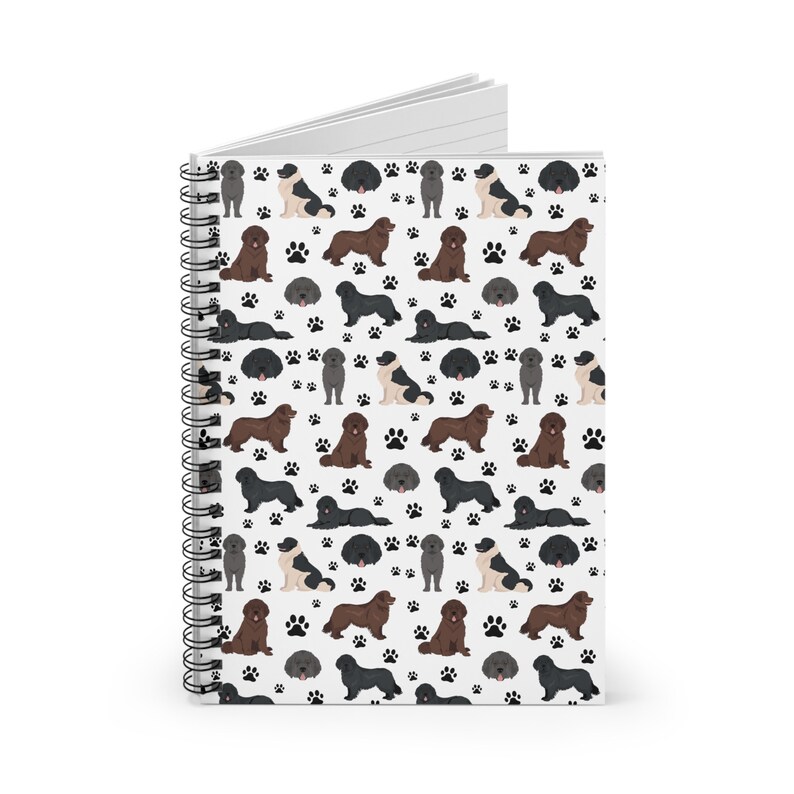 Newfoundland Spiral Notebook, Ruled Line, Newfie Dog Mom Gift, School ...