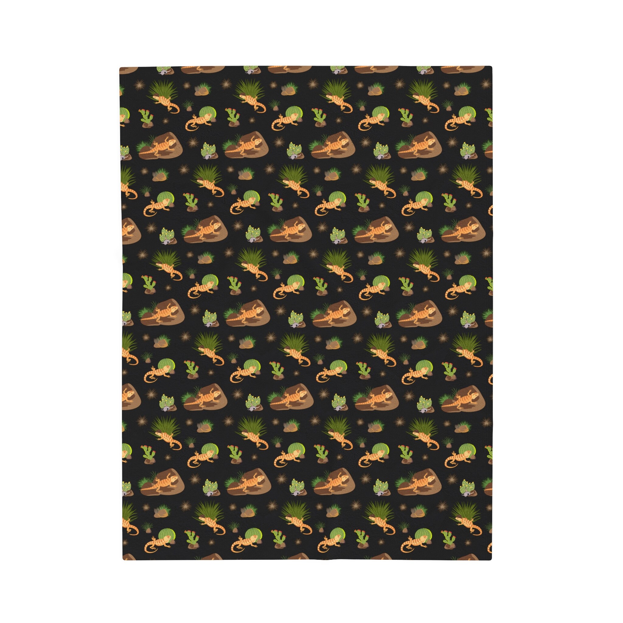 Bearded Dragon Lizard Blanket, Reptile Lover Gift, Velveteen Plush ...