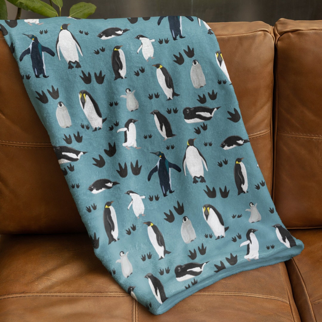 Penguin Blanket, Bird Lover, Home Decor, Baby Kid Blanket, Kids Room ...