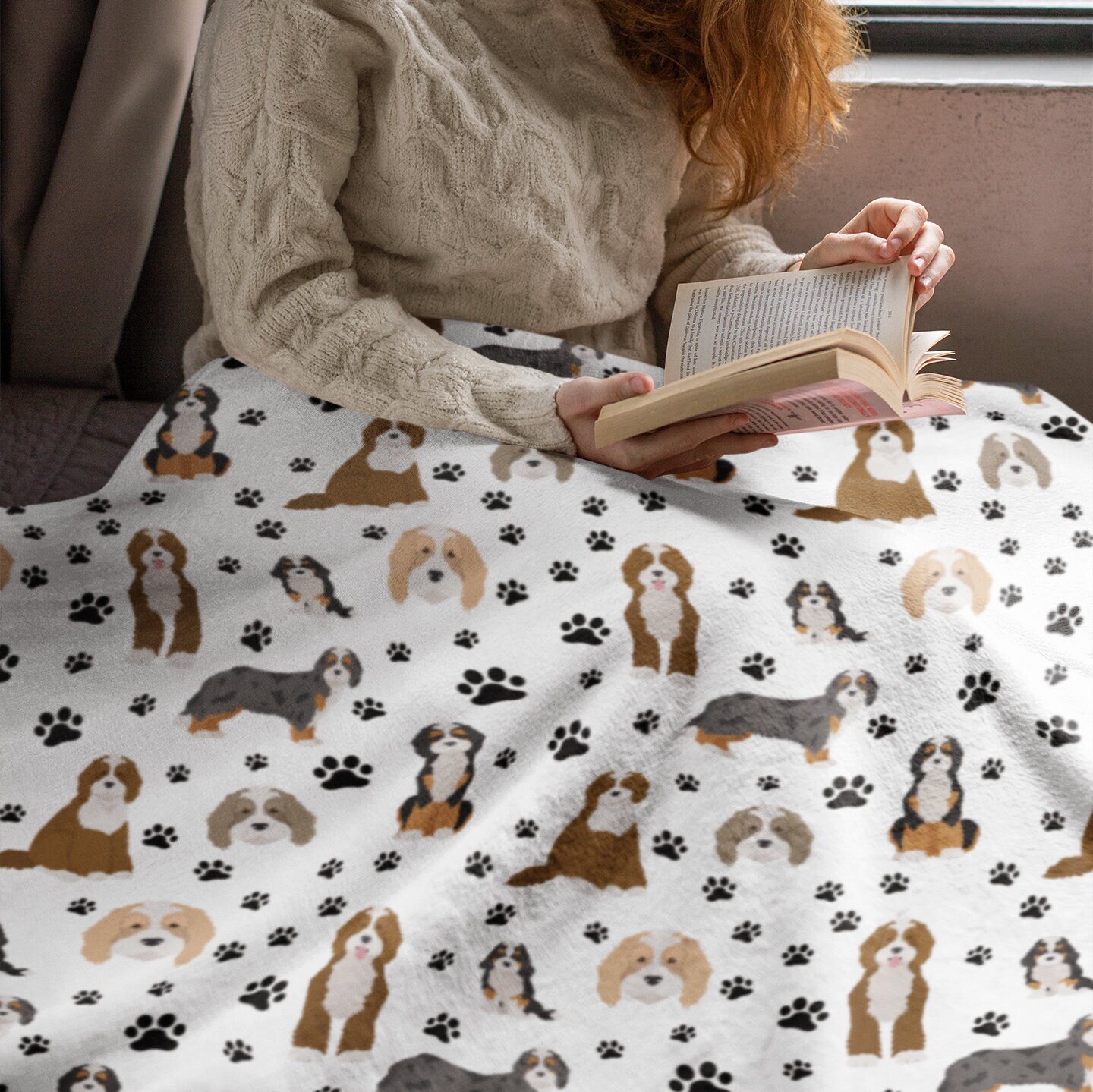 Bernedoodle Blanket, Bernedoodle Gift for Dog Mom, Velveteen Plush ...