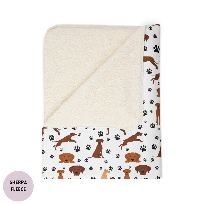 Rhodesian Ridgeback Blanket, Dog Mom Gift, Velveteen Plush, Sherpa ...