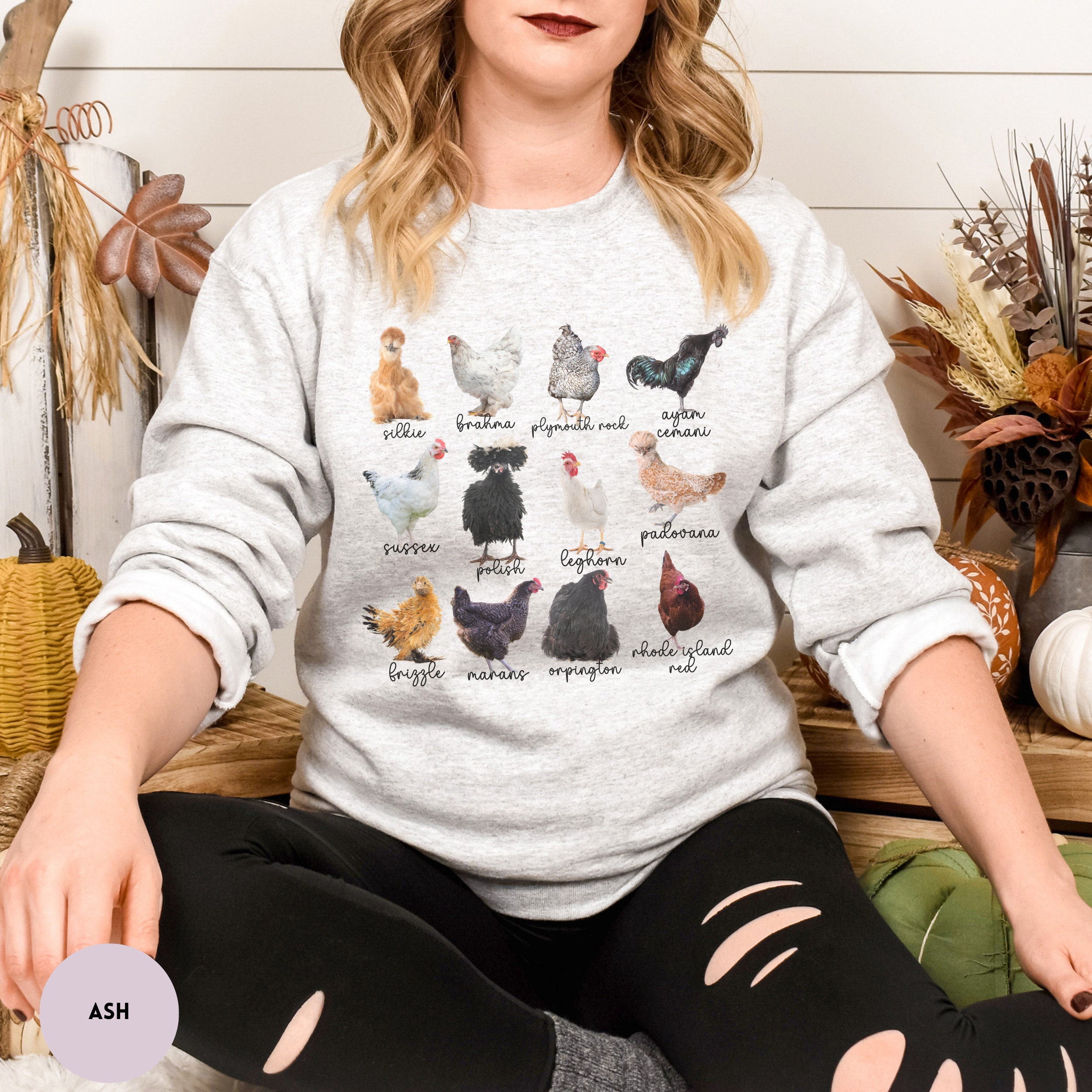 Chicken Breed Sweatshirt Silkie Chicken Pullover Crewneck - Etsy