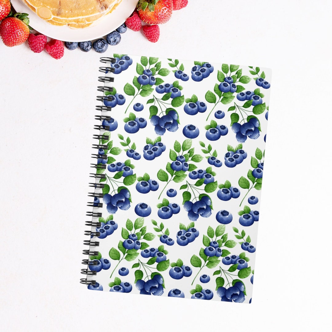 Blueberry Spiral Notebook, Ruled Line, Gardening Journal, Gift for ...