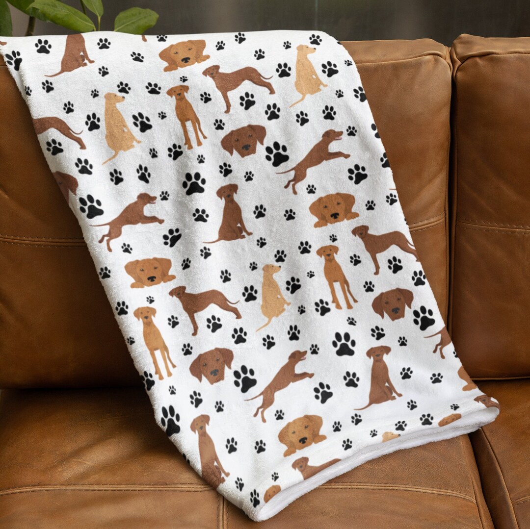 Rhodesian Ridgeback Blanket, Dog Mom Gift, Velveteen Plush, Sherpa ...