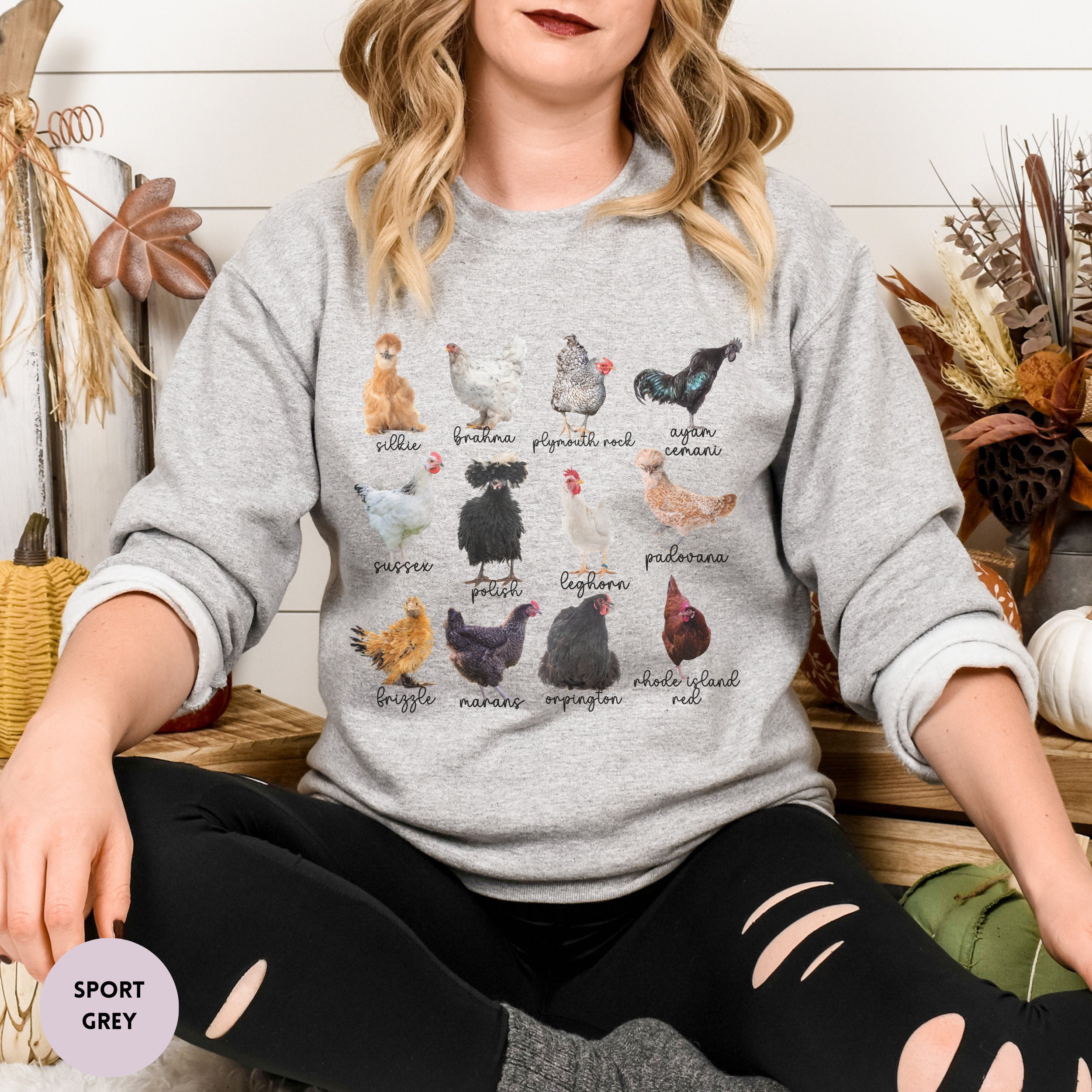 Chicken Breed Sweatshirt Silkie Chicken Pullover Crewneck - Etsy
