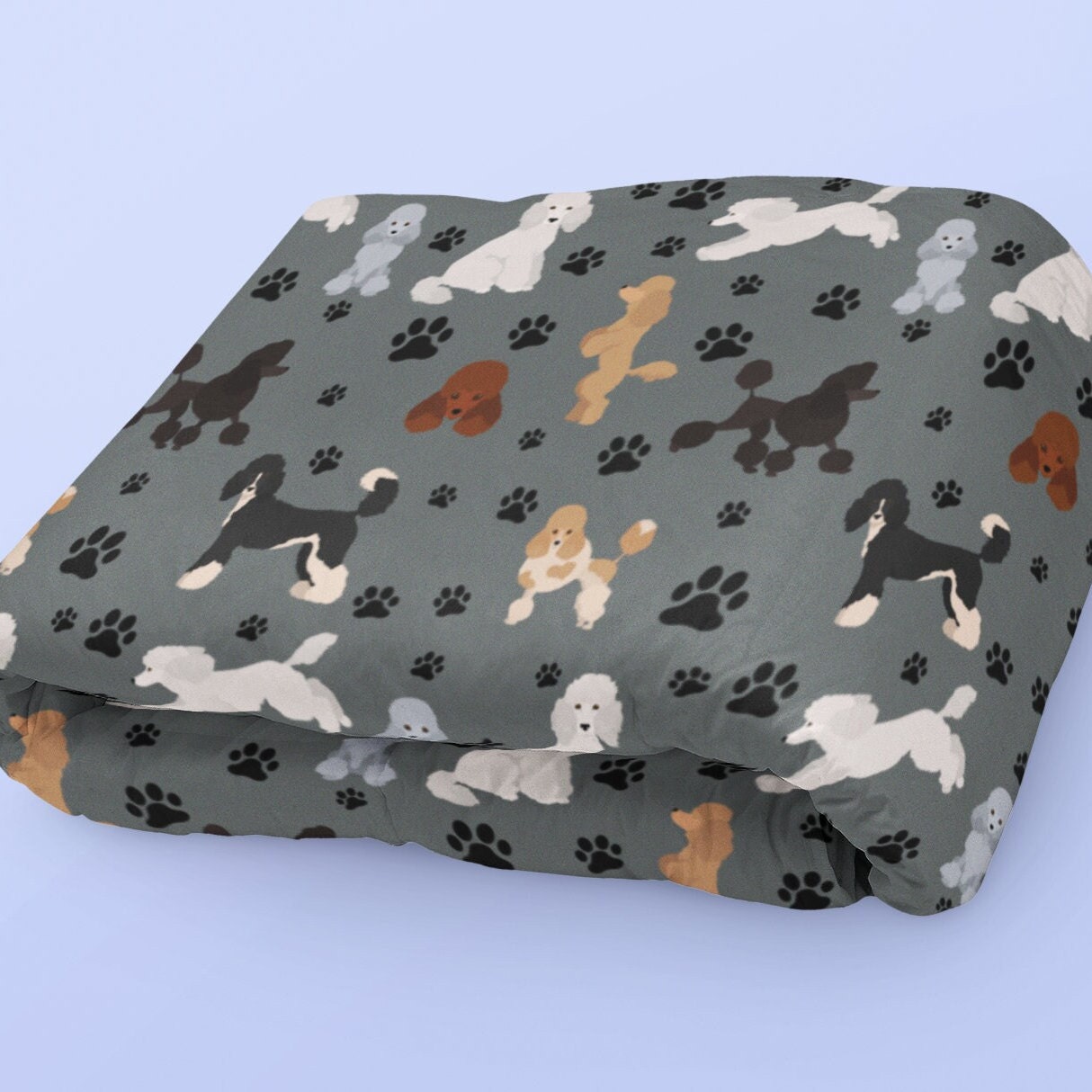 Poodle Blanket, Dog Mom Gift, Pet Bedding, New Puppy Present, Velveteen ...