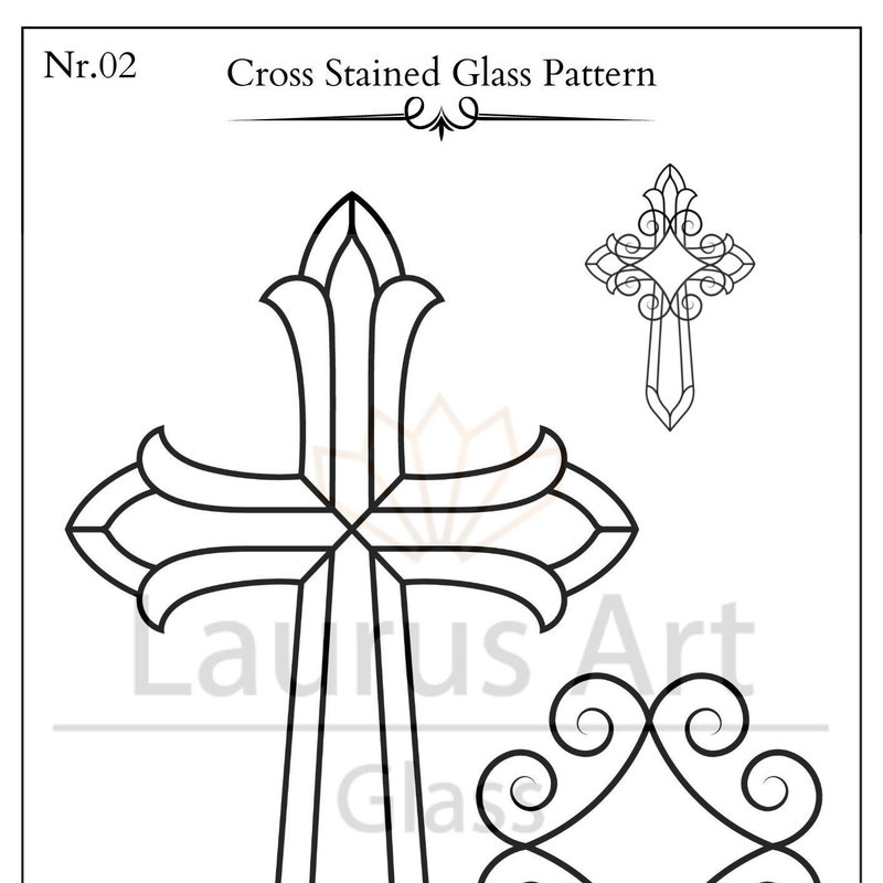 Stained Glass Patterns Cross Pattern - Etsy