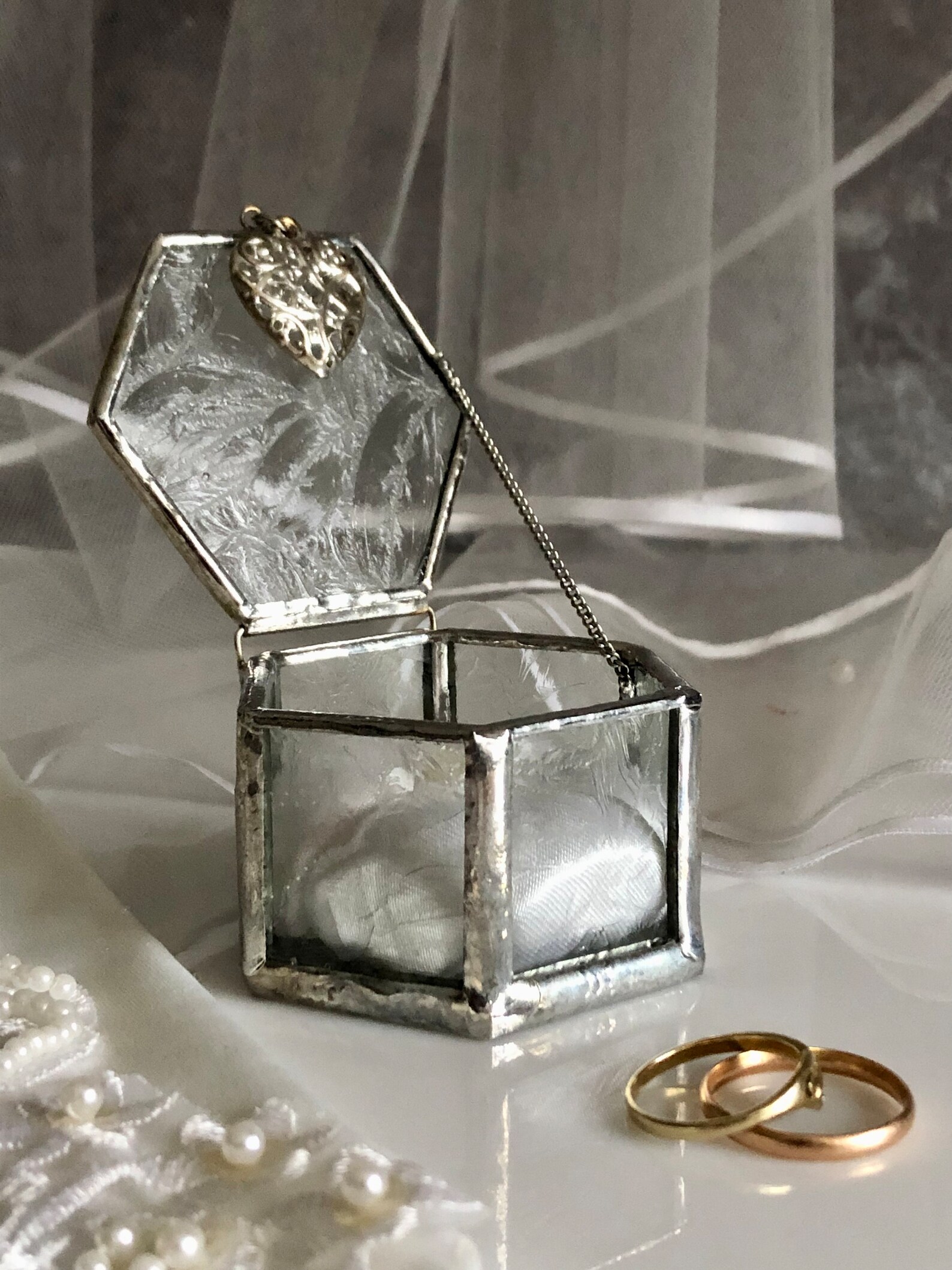 Winter Wedding Glass Box for Proposal Ring Holder - Etsy