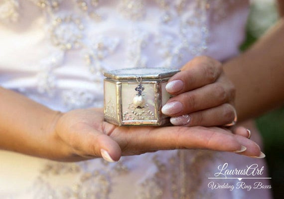 Custom wedding ring box with a pillow Wedding keepsake | Etsy