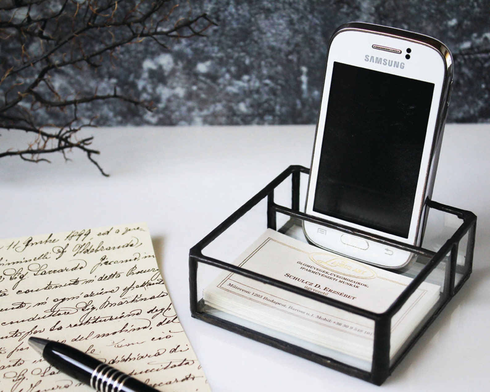 Universal Cell Phone Stand & Business Card Holder Industrial - Etsy