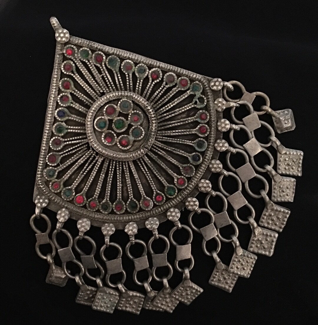 Kuchi Pendant,tribal Necklace,statement Necklace, Boho Jewelry,nomadic ...