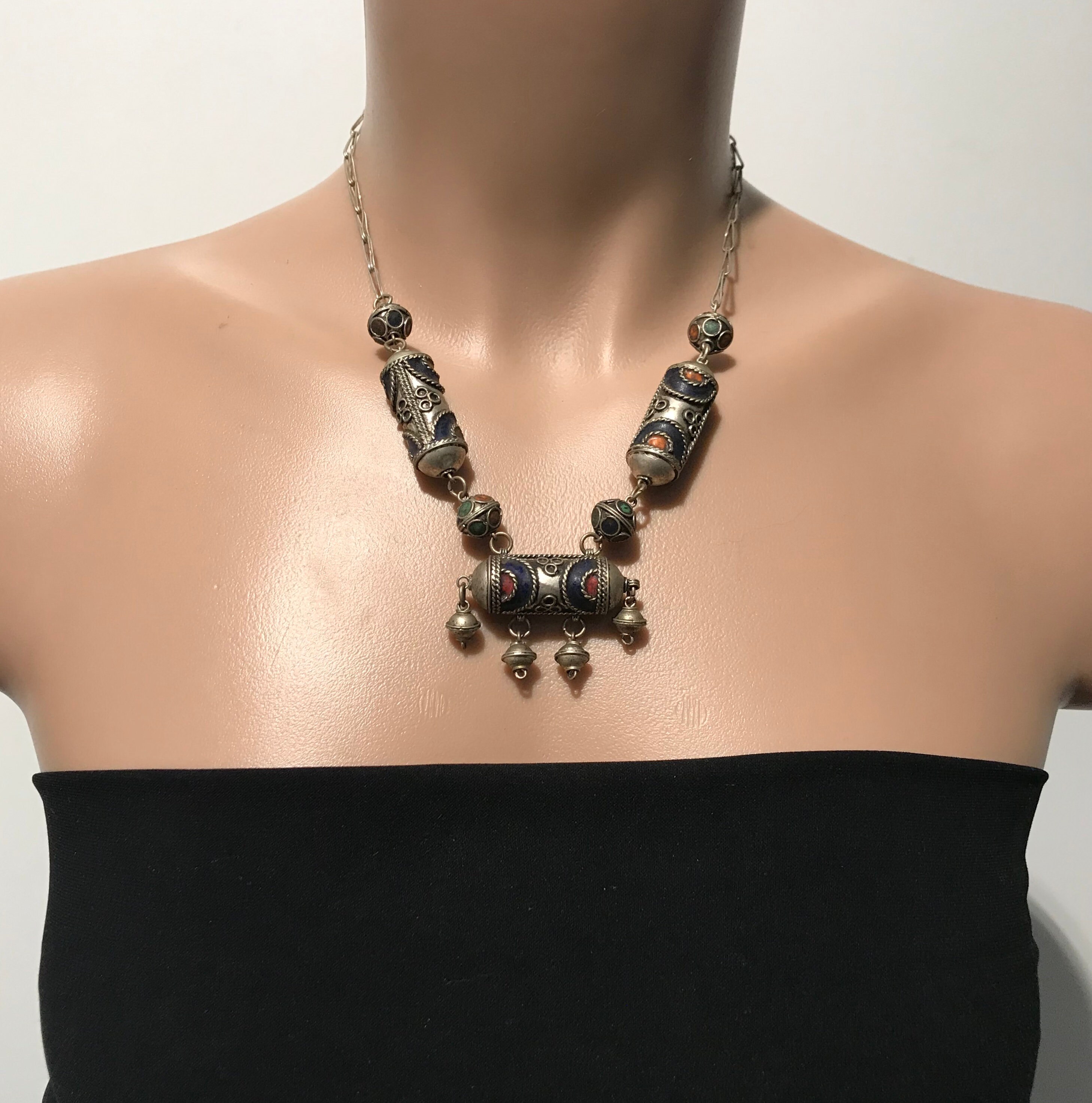 Tribal Necklace Tribal Jewelry Amulet Necklace Nomadic - Etsy UK