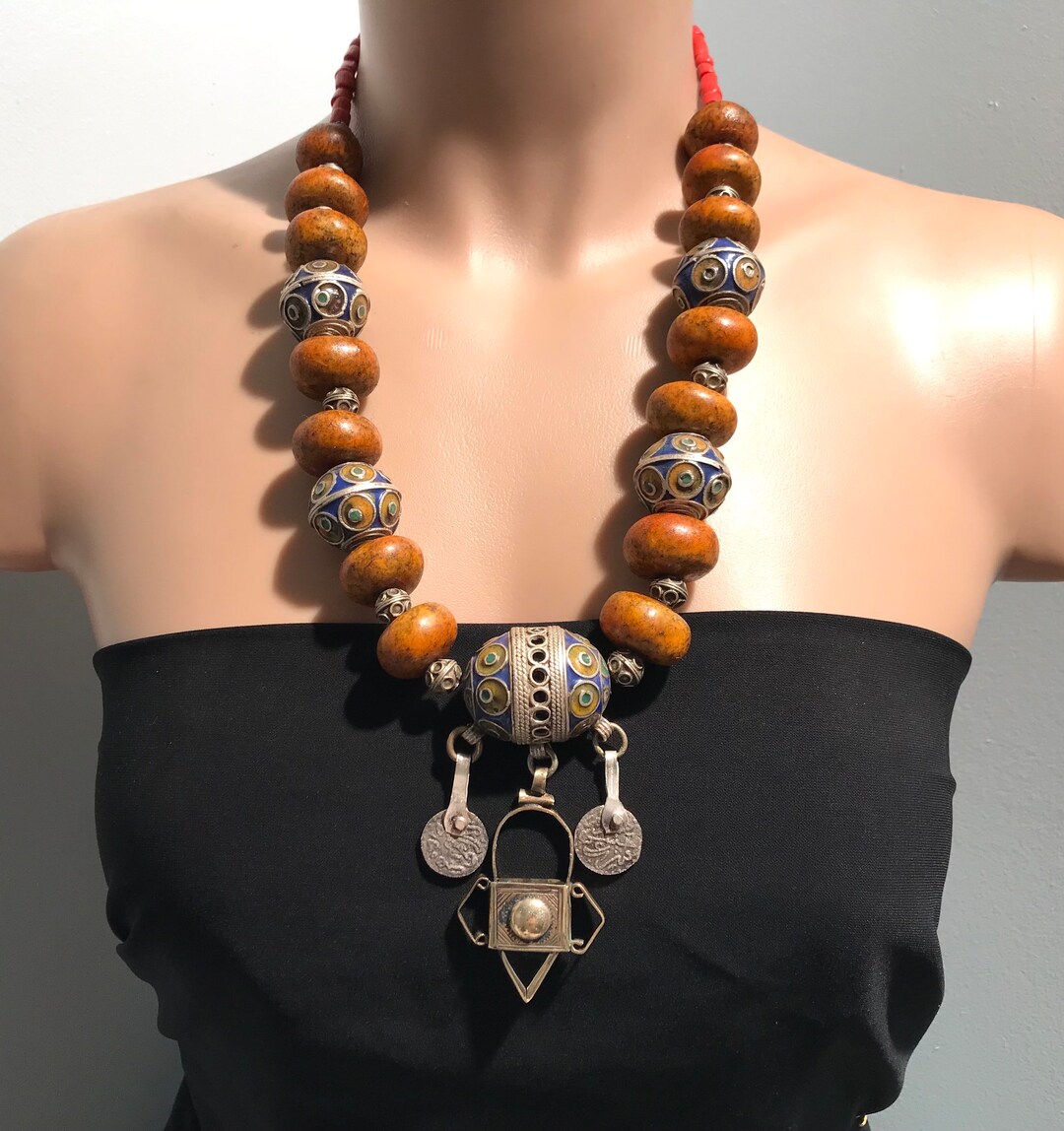 Berber Necklace ,moroccan Jewelry, Ethnic Necklace, Vintage Berber ...