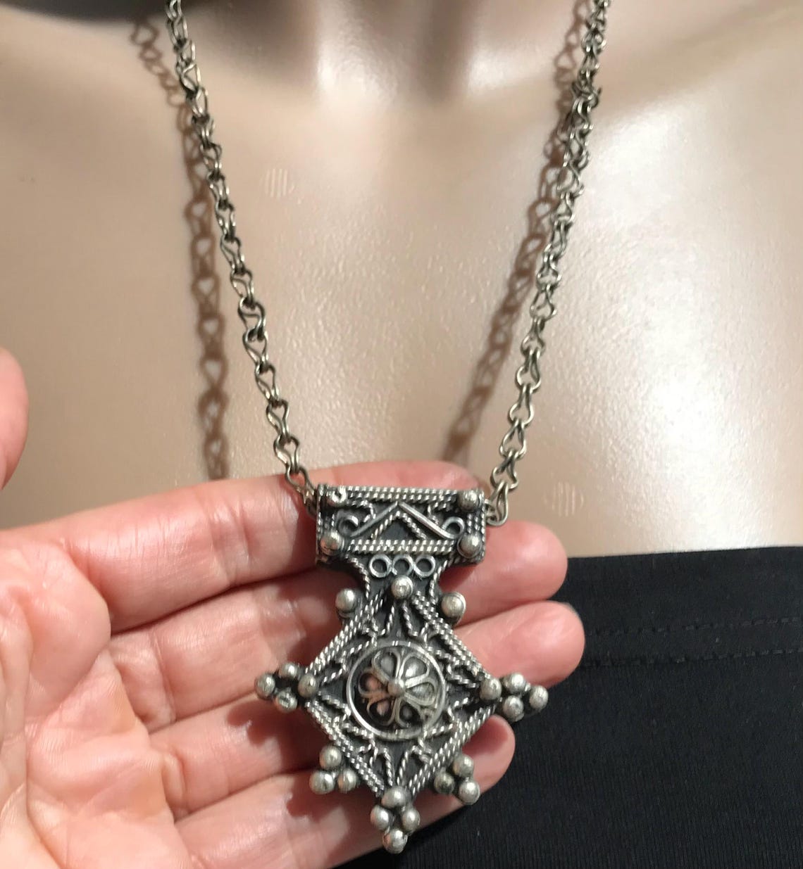 Berber Necklace: Moroccan Tribal Jewelry, 20" - Etsy