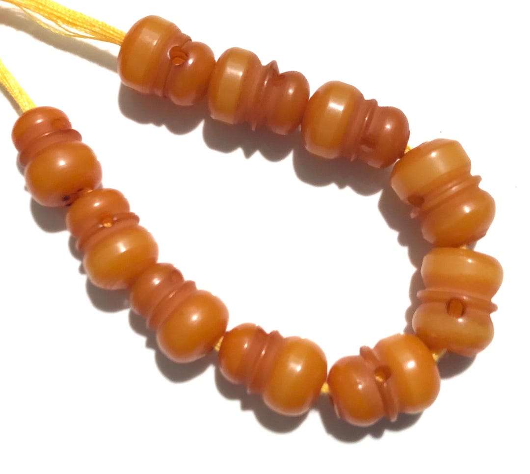Copal Amber Beads, Old Moroccan Amber Two Side Holes Collectable Beads ...