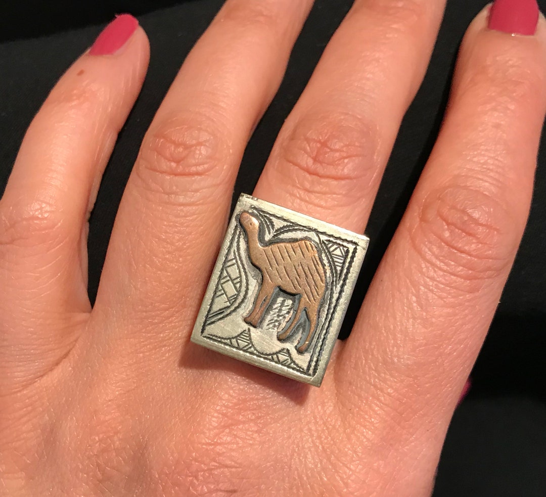 Camel Ring , Moroccan Tuareg Ring , SIZE 9.5, Camel Ring , Vintage Ring ...