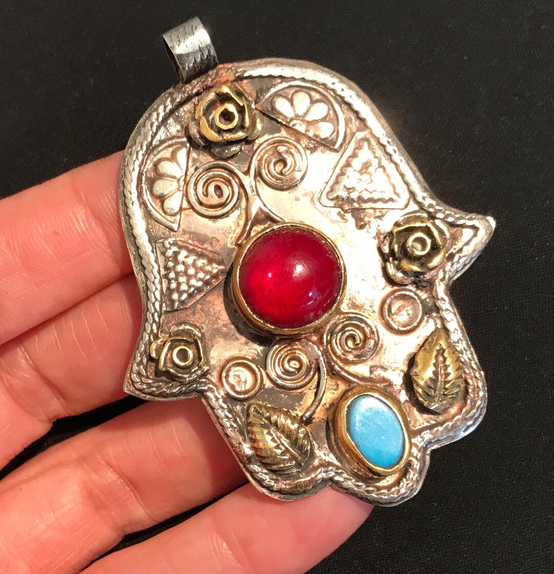 Khamsa Pendant,khamsa Hands of Fatima,protection Pendent,khamsa Jewelry ...