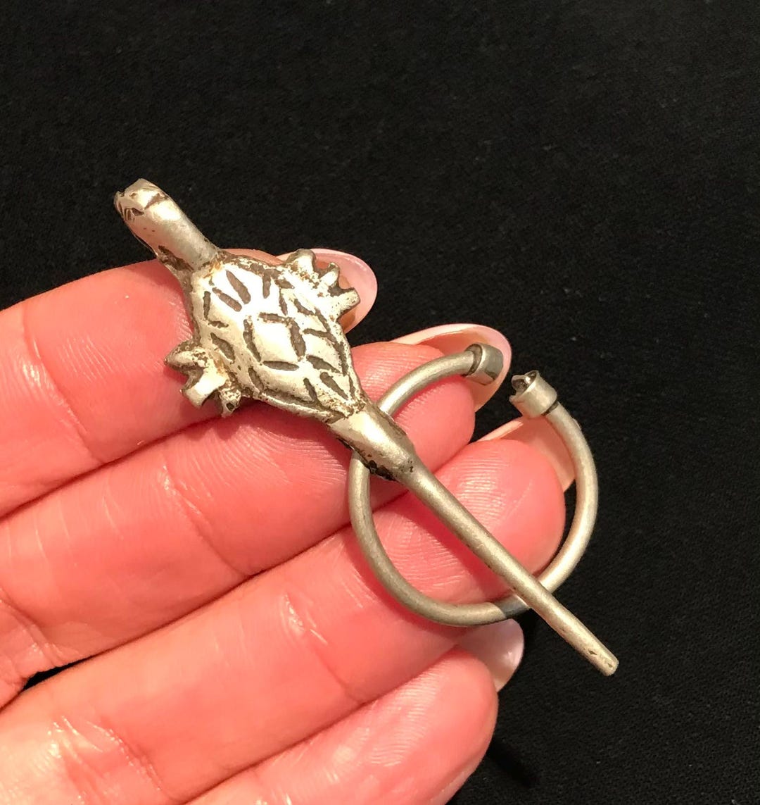 Vintage Moroccan Fibula Brooch: Berber Handmade Cloak Pin - Etsy