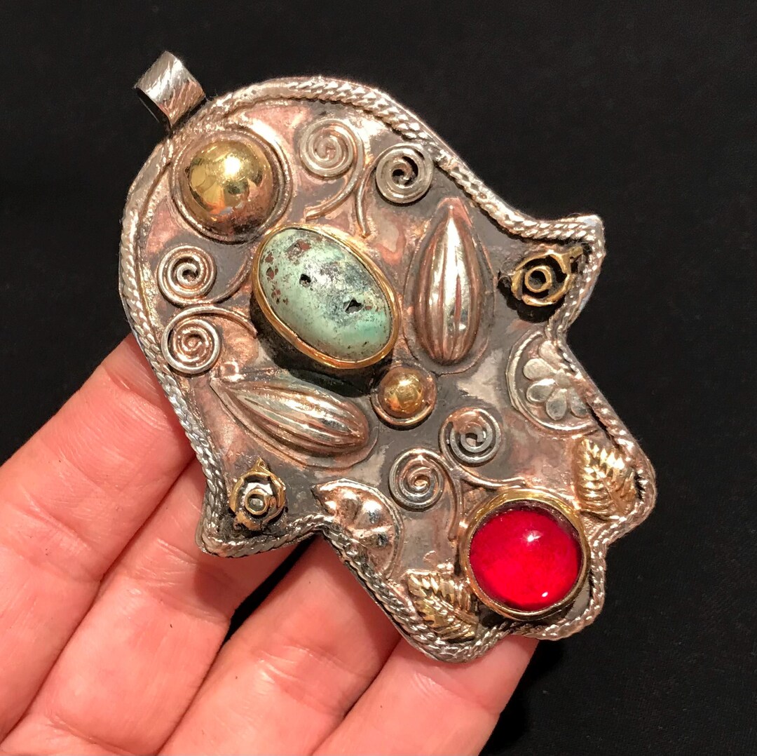 Khamsa Pendant,khamsa Hands of Fatima,protection Pendent,khamsa Jewelry ...